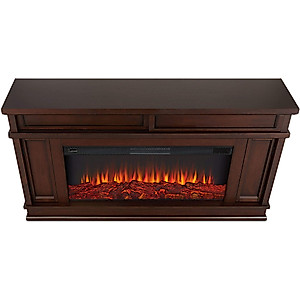 Torrey 60" Landscape Electric Fireplace TV Stand in Dark Walnut by Real Flame