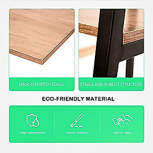 Coral Flower Stand for TV up to 36", Entertainment Center is Equipped with 2 Layers of Storage Racks, Used for Living Room, Bedroom and Lounge, Light Oak 2