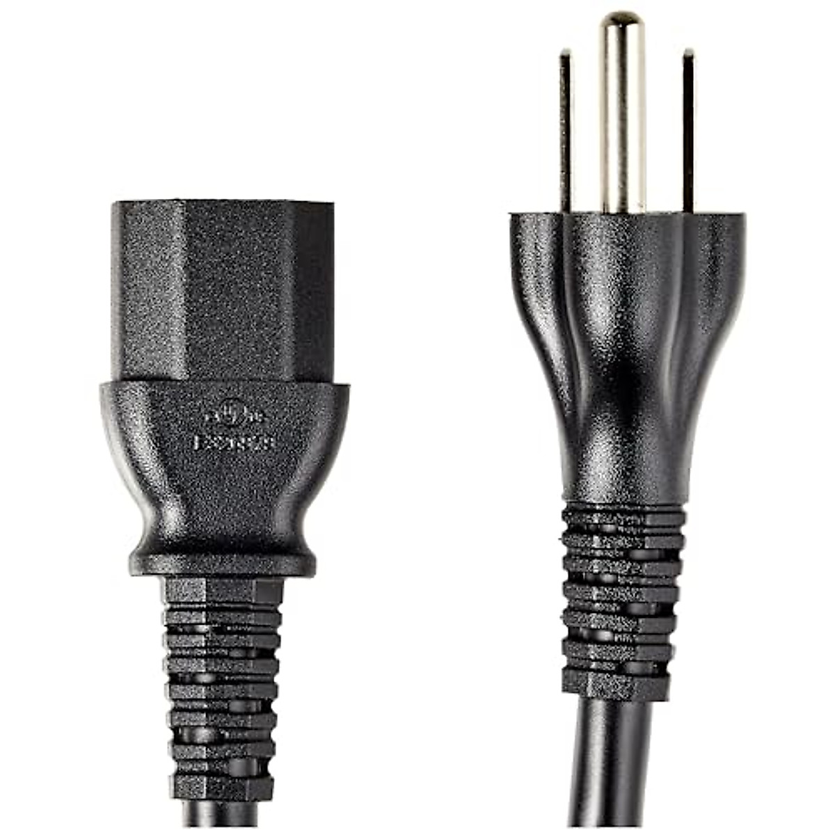 Amazon Basics Computer Monitor TV Replacement Power Cord, 5-Pack, 6', Black