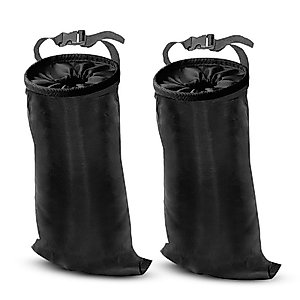 EcoNour Car Trash Can (2 Pack) | Hanging Trash Bag with Elastic Opening & Easy Mount | Garbage Can with Waterproof Oxford Material | Cute Accessories for Camping, Traveling & Outdoor