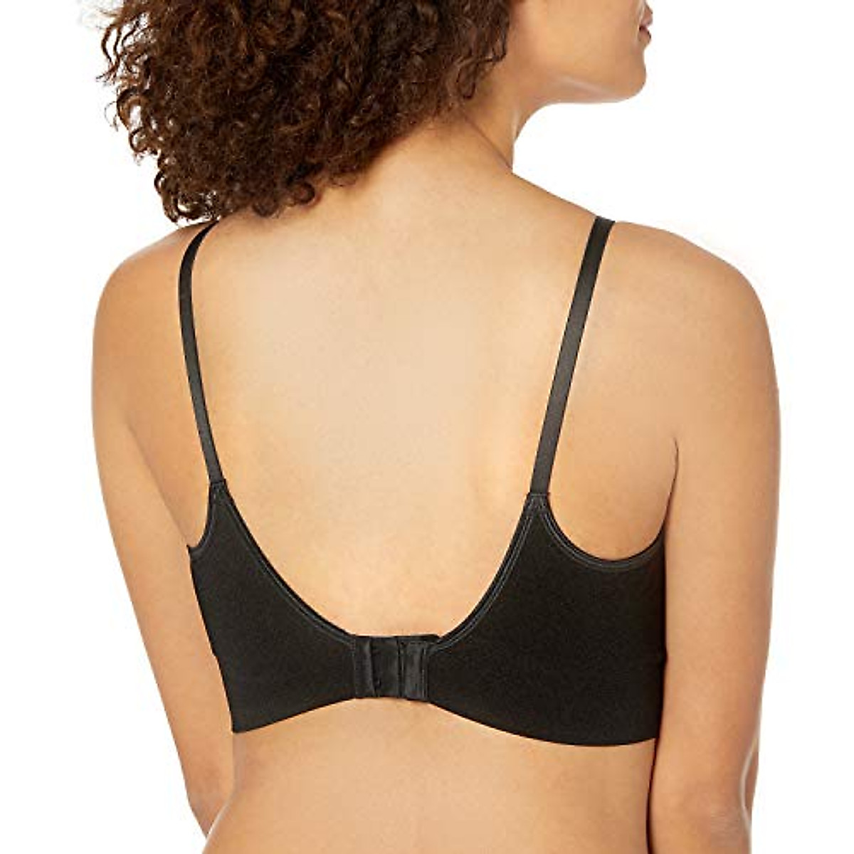 Warner's womens Easy Does It Dig-free Comfort Band With Seamless Stretch Wireless Lightly Lined Convertible Comfort Bra, Rich Black, Large US