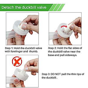 PumpMom Tubing Duckbill Valves and Backflow Protector for Spectra, Replacement Pump Parts for Spectra S1 S2 9 Plus and Motif Pump Accessories