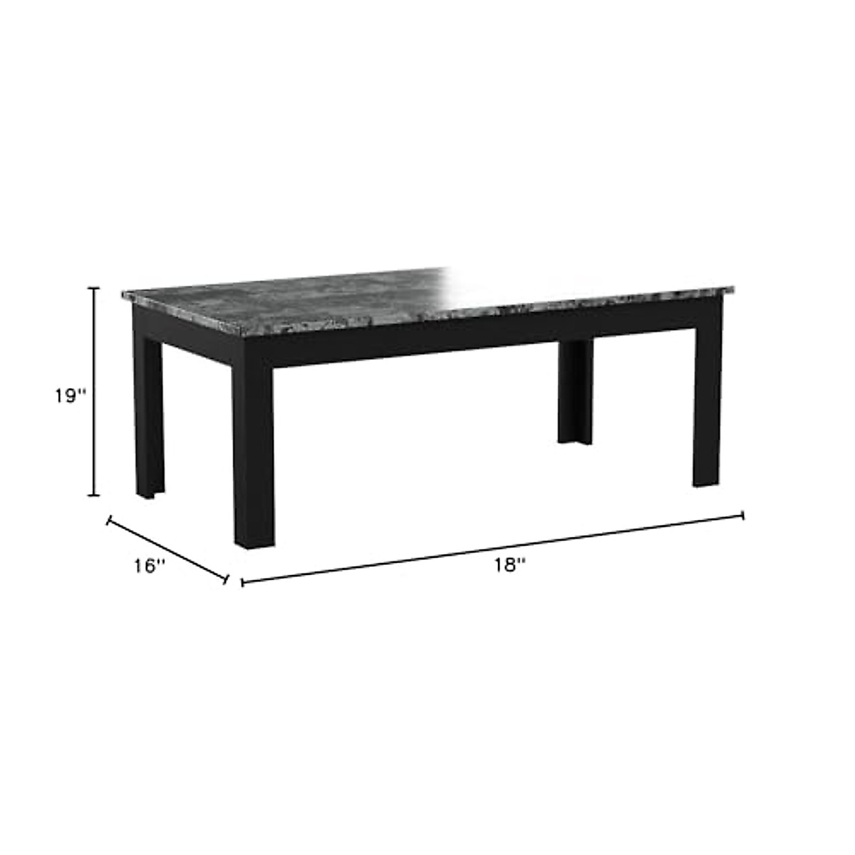 Coaster Home Furnishings Silas 3-piece Faux-marble Top Occasional Table Set Black