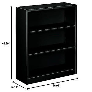 The HON Company Brigade Metal Bookcase with Three Shelf, 3 Shelves