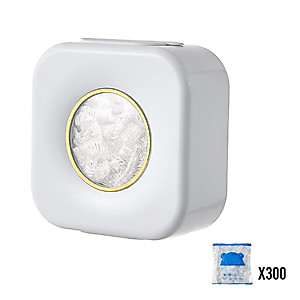 Elvaesther Wall Wrap Storage Box Dispenser, Plastic Fresh Keeping Bag Storage Box Wall Mounted Cling Film Storage Box with 300 Food Cling Film Removable Cling Film Box