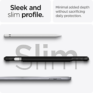 Spigen Ultra Hybrid Pro Designed for iPad 10.2 Case, iPad 9th Generation Case (2021) / iPad 8th Generation Case (2020) / iPad 7th Generation Case (2019) with Transparent Back and Pencil Holder - Black