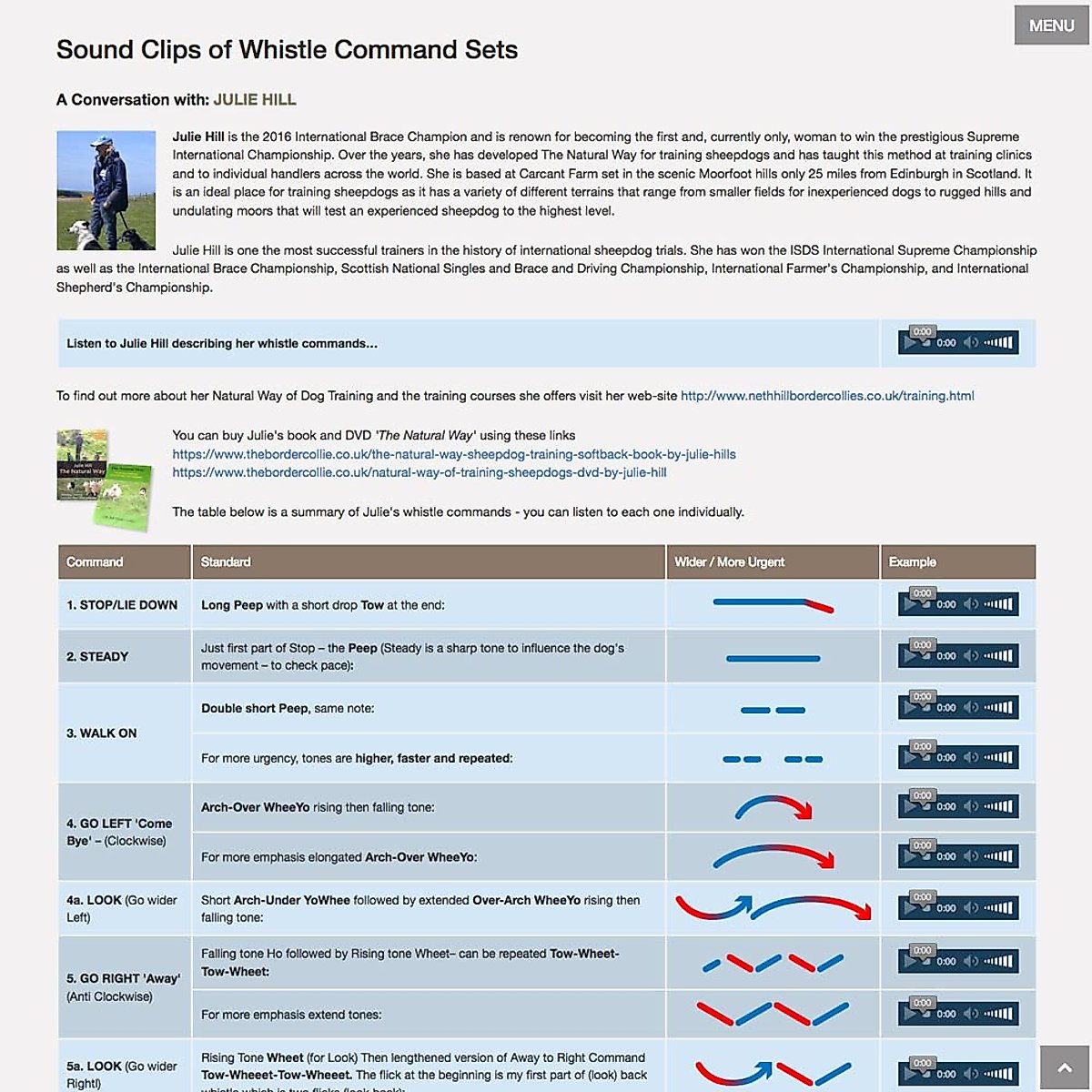 Logan Whistle Starter Pack - A1 sheep dog Whistle, lanyard and whistle command sound guide