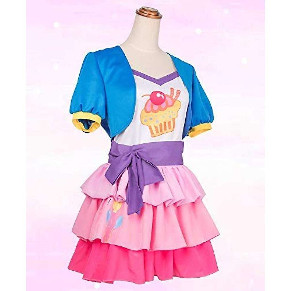My Girls Women Little Pony Pinkie Pie Human Cosplay Costume Female Pink Halloween Carnival Costumes (Female S)