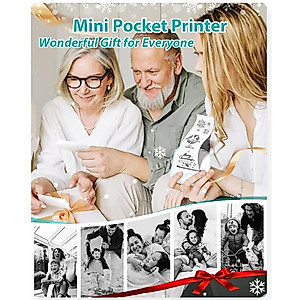 moinfle Printpod Thermal - Portable Print Pod Sticker Printer Machine, Thermal Bluetooth Mini Inkless Printer with 1 Rolls Paper Mini Printer Sticker Maker for iPhone, Journal, Notes, Kids(Yellow)