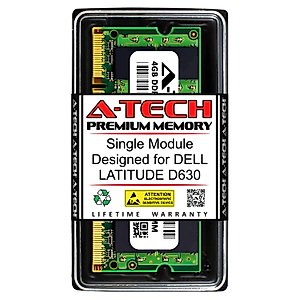 A-Tech 4GB RAM for DELL Latitude D630 | DDR2 800MHz SODIMM PC2-6400 200-Pin Non-ECC Memory Upgrade Module
