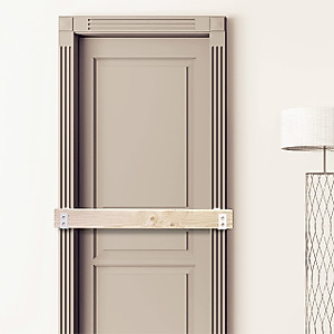 SecurityMan Heavy Duty 2x4 Door Barricade Brackets - Kick Proof Up to 700lbs, Install in Minutes -(2pc) Thick 3.5mm Iron Metal U Bracket - Gate Bar Holder for Indoor/Outdoor Door Security Brace Bar