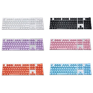 shlutesoy 104Pcs/Set Backlit Mechanical Gaming Keyboard Keycap Portable Keyboard Keycap Gaming/Office Blue