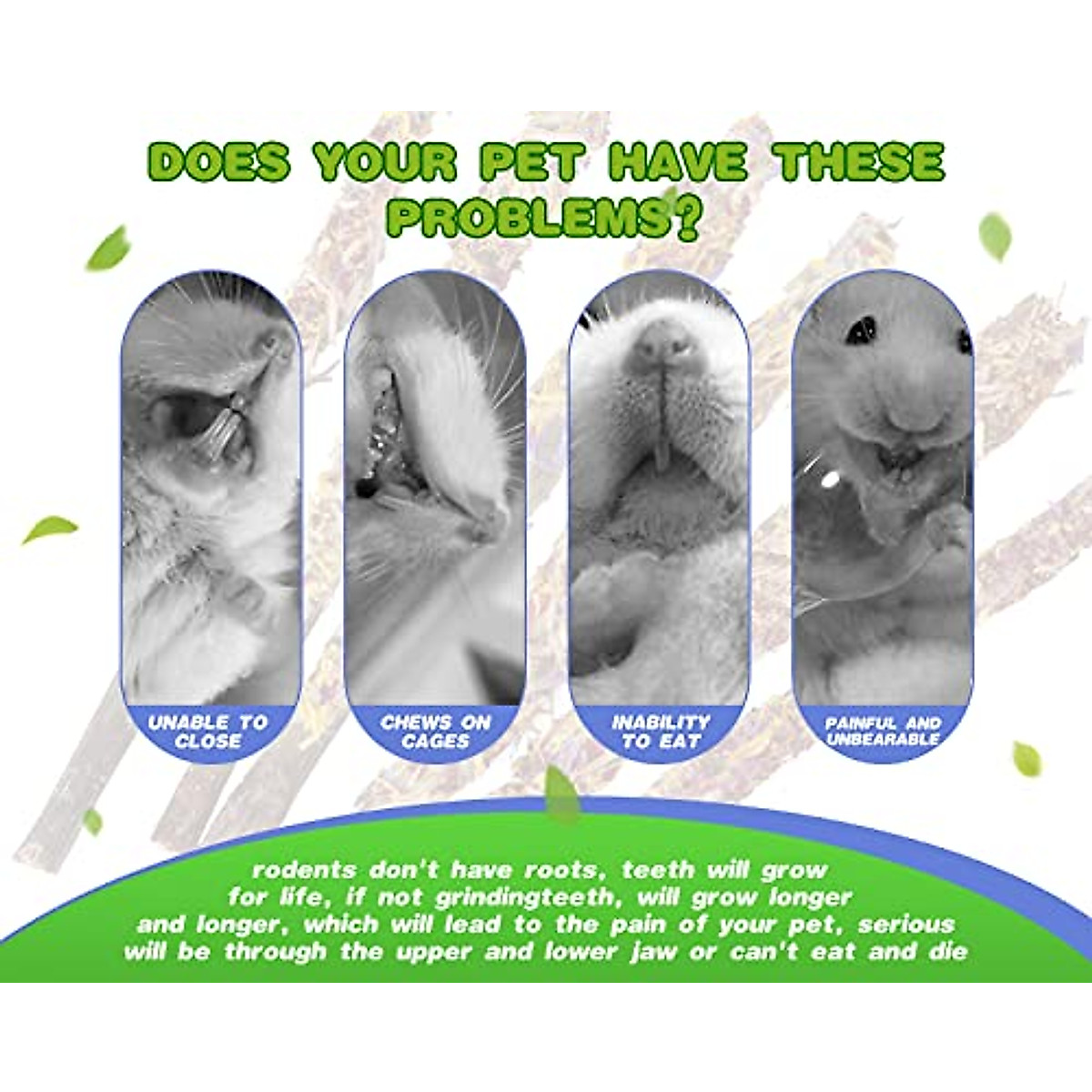 Abizoo Bunny Chew Toys for Rabbits,18PCS Natural Apple Wood Sticks with Petals Good for Chinchillas Guinea Pig Hamster Teeth Care, Bunny Small Pet Treats Teething Toys| Natural Organic Safe