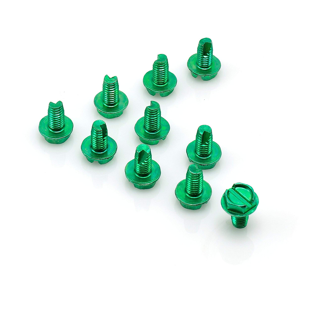 THE CIMPLE CO 100 Pack - 1/2 in (13 mm) Self Tapping Ground Screws - 10-32 Ground Screws - Electrical Grounding Screws - Hex Head Ground Screw - Stainless Steel Grounding Screw - Green, 100 Pieces