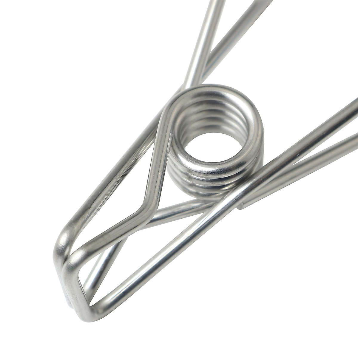 Pro Bamboo Kitchen 12PCS Stainless Steel Short Tail Drying Clothes Clips with Hooks Heavy Duty Multi-Functional for Displaying Items Document Storage Hooks Universal Clips Kitchen Bathroom Hanging