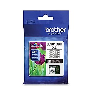 Brother Printer LC3013BKS Single Pack Cartridge Yield Up to 400 Pages LC3013 Ink Black