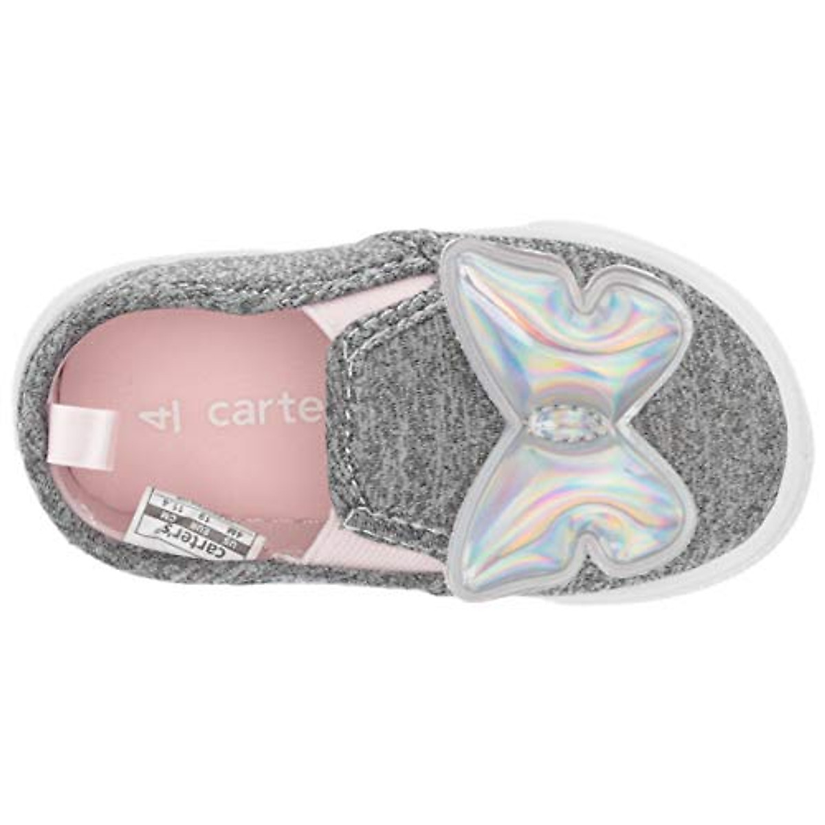 Carter's girls Jules Sneaker, Grey, 9 Toddler