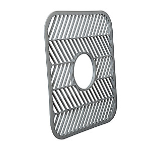 Kitchen Details Grid, Protects Dishware Plastic Sink Mat, 12"x 11"x 0.4", Assorted: White or Grey