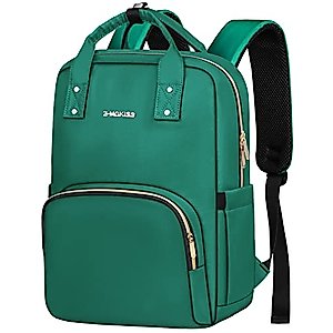 Travel Fashion Backpack Women, Cute Laptop Backpack Purse, Computer Backpack 15.6 Inch, Stylish Laptop Backpack Women, Lightweight College Teacher Nurse Bag, Waterproof Business Daypack, Dark Green