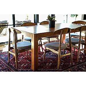 Posh Pollen Furniture, Bethley Solid Wood Dining Table, Brown