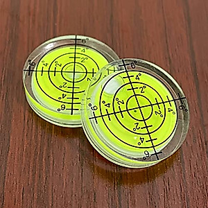 6Pcs Circular Bubble Spirit Levels RV Levelers 32mm RV Standard Levels Leveling Tools for Travel Trailer, Turntable, Phonograph, Camera, Tripod (32x7mm)