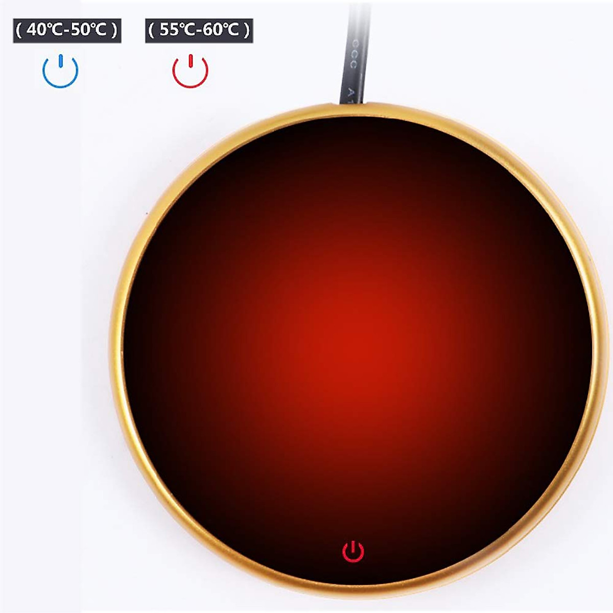 Coffee Mug Warmer, Electric Beverage Warmer, 3 Adjustable Mode Up to 55℃, Waterproof LED Backlit Display, Auto Shut Off, Water Coco Soup Milk