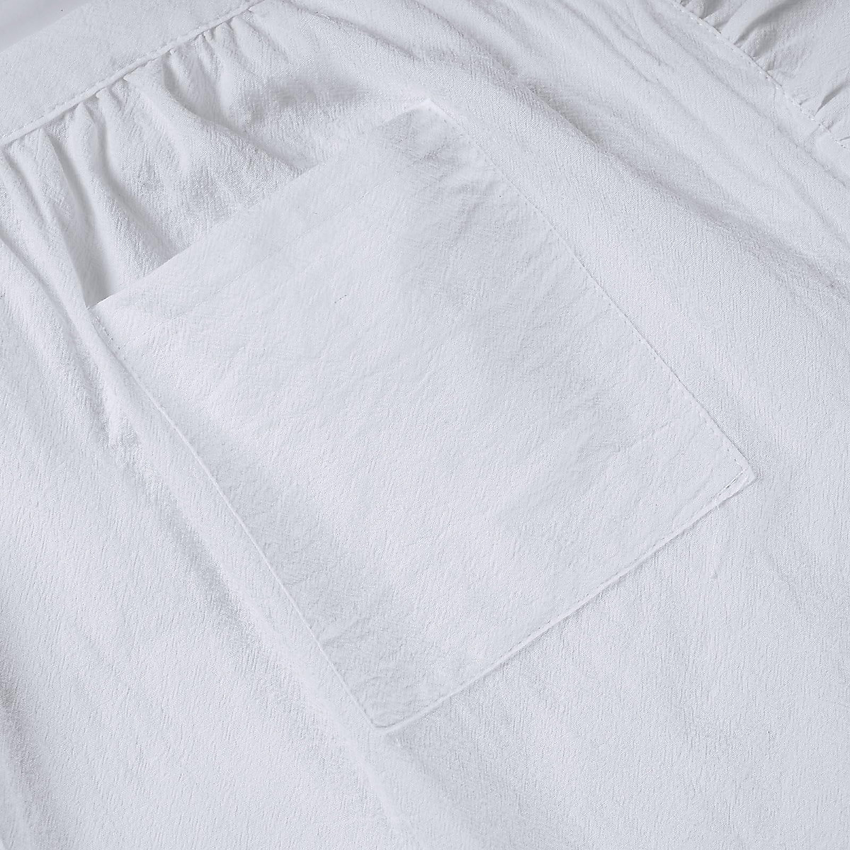 Tosewever Waist Aprons for Women with Pockets, Waitress Costume Apron for Party Cooking Kitchen (Waist Style, White)