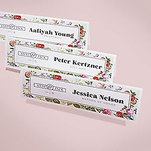 Avery Printable Tent Cards with Sure Feed Technology, 2.5" x 8.5", White with Embossed Border, 100 Blank Place Cards for Laser or Inkjet Printers (05305)