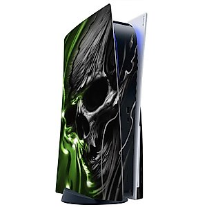 ITS A Skin Skins Compatible with Sony Playstation 5 Console Disc Edition - Protective Decal Overlay Stickers wrap Cover - Dark Skull