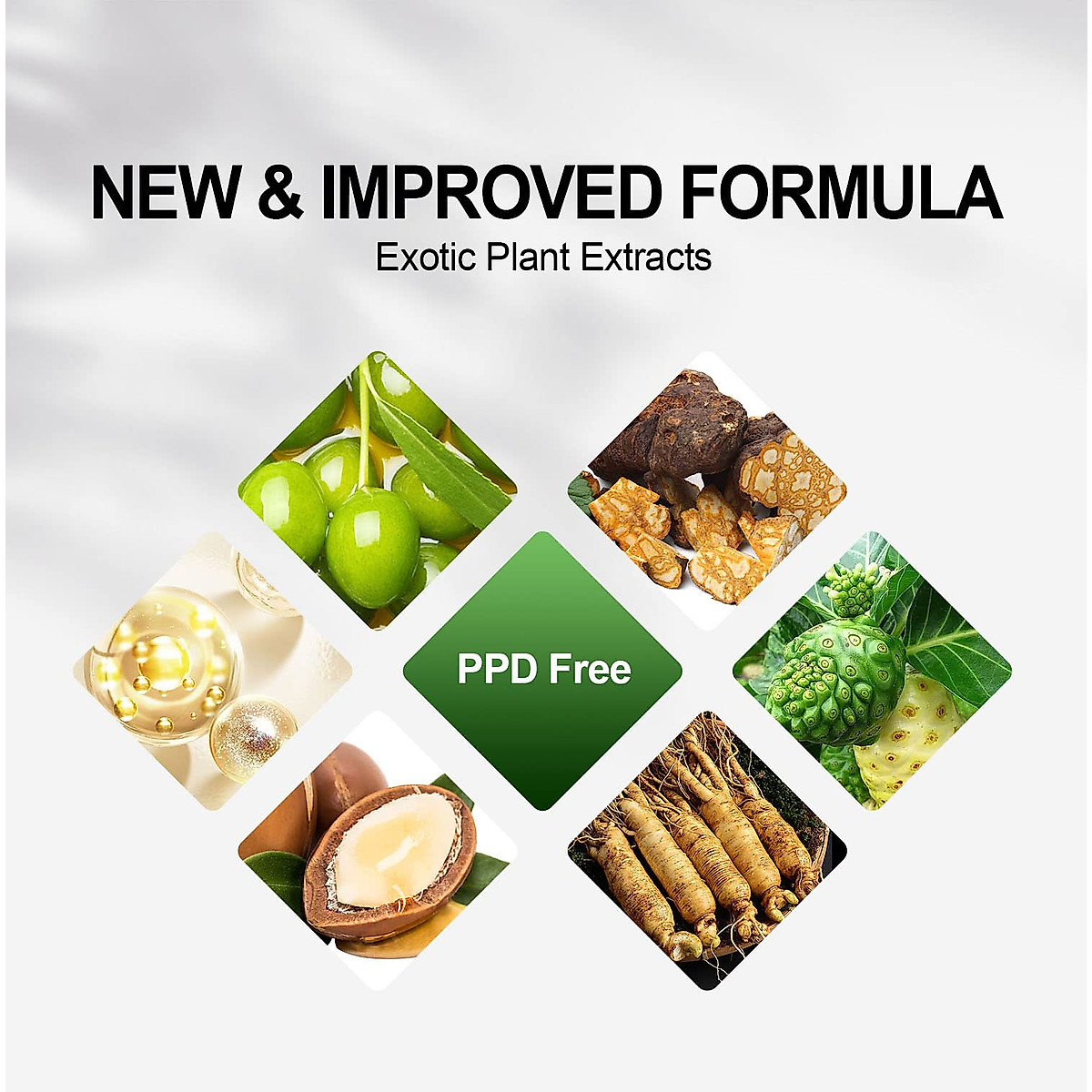 Herbishh Hair Color Shampoo - Enriched Dye Formula for Gray Hair - Long Lasting & DIY (Light Brown)