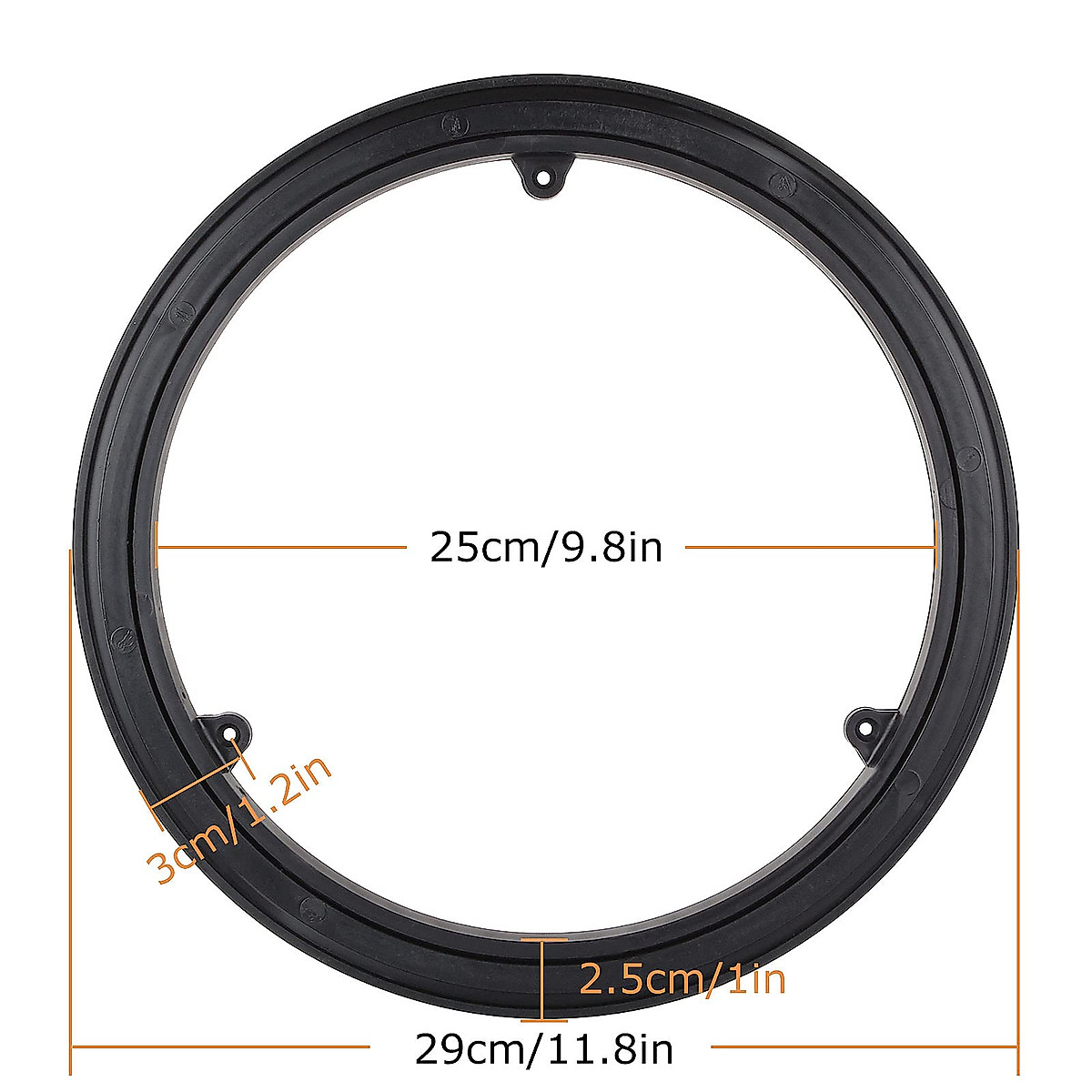 12 Inch Lazy Susan Hardware, 2PCS Lazy Susan Turntable Bearings Swivel Plate, Plastic Rotating Turntable for Rotating Dining Table, Serving Trays, Kitchen Storage Racks, Craft Table