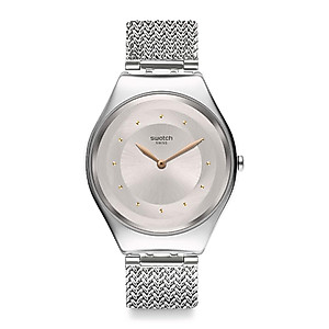 Swatch Skin Irony Quartz Stainless Steel Strap, 16 Casual Watch (Model: SYXS117M), Grey