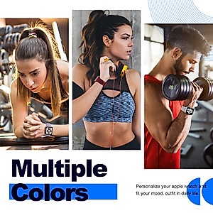 OYODSS 5 Pack Bands Compatible with Apple Watch Band 38mm 40mm 41mm 42mm 44mm 45mm 49mm Women Men, Soft Silicone Sport Replacement Strap Compatible with iWatch Ultra SE Series 8 7 6 5 4 3 2 1