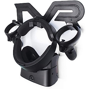CNBEYOUNG VR Headset Wall Mount Storage Stand Hook Compatible with Quest 3S 3 Quest 2 Pro, Apple Vision Pro, Valve Index, PSVR 2, HTC Vive, Pico 4, Pimax VR MR XR Headsets and Controllers (Black)