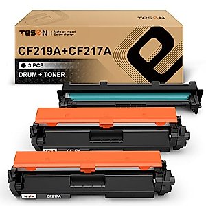 TESEN Compatible Toner Cartridge Replacement for HP 19A CF217A Toner Cartridge CF219A Drum Black Ink Set for HP Pro MFP M130fw M130nw M130fn M130a M102w M102a Printer - 1x Drum + 2X Toners