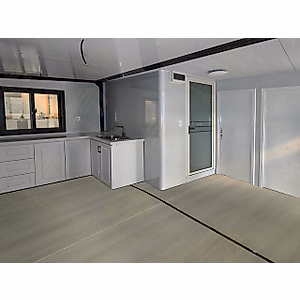 Generic Luxury 2-Room Prefab House: Bath, Kitchen for Foldable Tiny Homes, Container House Explore Our Premium Collection for Backyard Living & Sustainable Solutions, white, KN-N84