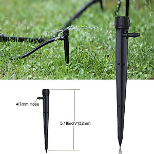 82ft/25m Drip Irrigation Kits, Garden Irrigation Accessories, Automatic Plant Watering System with 1/4” Blank Distribution Tubing Hose, Set for Garden Greenhouse Patio Lawn Flower Bed(Blue)