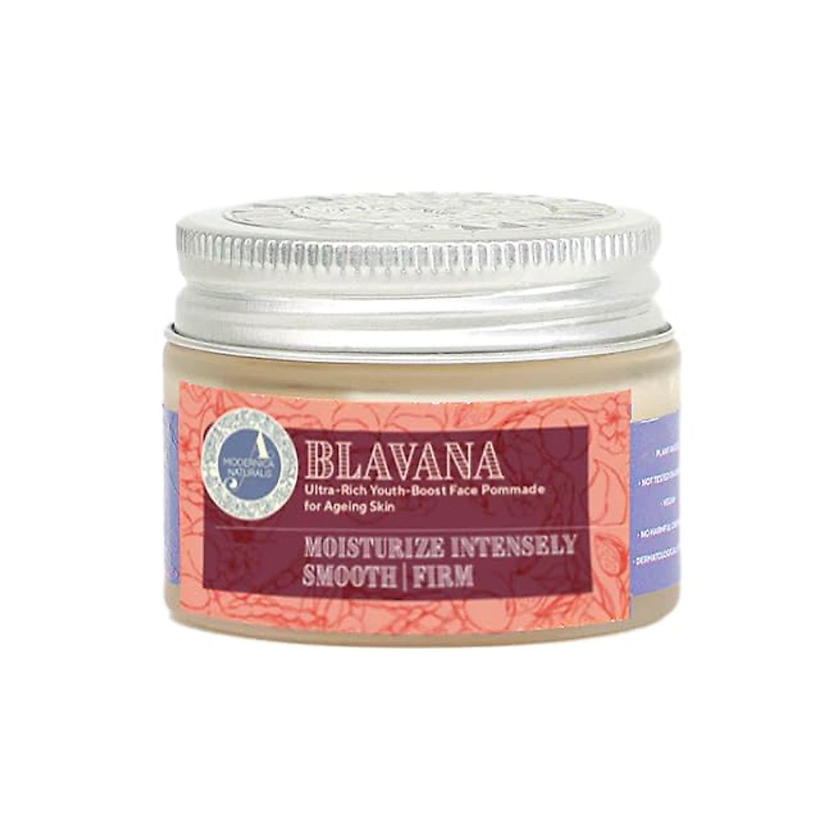 Blavana Daily Moisturizer for Face - An Ayurvedic Ultra-Rich Youth-Boost Face Pommade for Aging Skin - with Black Gram, Manjistha, Apricot, Aloe Vera - Dermatologically Tested 1.76 oz