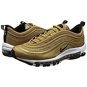 Nike Air Max 97 Og QS Mens Running Trainers 884421 Sneakers Shoes (UK 7 US 8 EU 41, Metallic Gold University red 700)