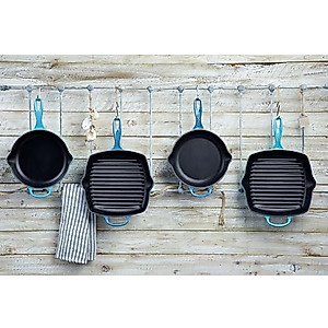 Le Creuset Enameled Cast Iron Signature Iron Handle Skillet, 11.75" (2-3/8 qt.), Caribbean