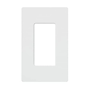 Lutron Caseta Wireless Smart Lighting Dimmer Switch with Decorator Wallplate Bundle (White) (2 Items)