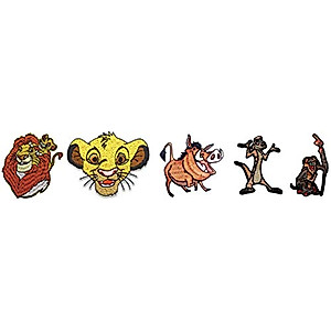 The Lion King Movie Characters Set of 5 Embroidered 3 Inch Tall Iron on Patches