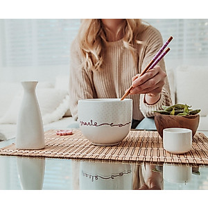 Disney The Aristocats Marie 20-Ounce Ceramic Ramen Bowl and Chopstick Set