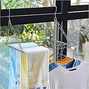 ZyHMW Clothes Airer Balcony Folding Shoe Drying Rack Clothes Airer Stainless Steel Laundry Underwear X6HC，Clothes Airer (Size : 40cm) (Size : 40cm)
