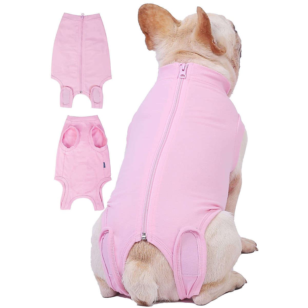 Caslfuca Dog Surgery Recovery Suit - After Spay, Abdominal Wounds Post Surgical Recovery, Anti Licking Breathable Dog Onesies for Small, Medium & Large Pet, Alternative Bandages Cone E-Collar