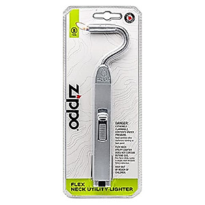 Zippo Unfilled Flex Neck Utility Lighter Silver ,One Size