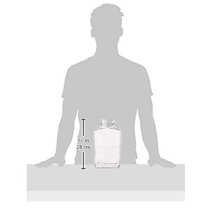 Anchor Hocking Glass Bistro Pitcher with White Stopper, 64-Ounce, Clear