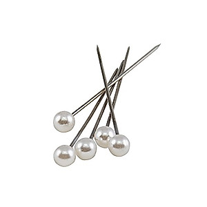 SINGER 07051 Pearlized Head Straight Pins, Size 24, 120-Count, White