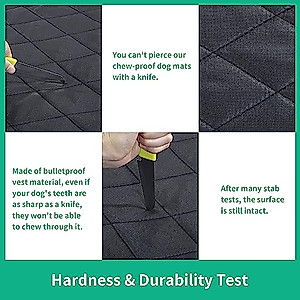 HOMBYS Chew Proof Tough Dog Crate Pad Mat 18"x29", Durable Pet Bed Mat for Teething Puppy Who Chew Their Beds, Upgraded Indestructible Training Fabric Kennel Pad for Dogs Crate Cages