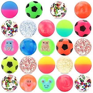 JYXT 24pcs Bouncy Balls for Kids Treasure Box Toys for Classroom Party Favors for Toddlers Kids 3-5 4-8 8-12 Birthday Christmas Goodie Bag Stuffers Gifts